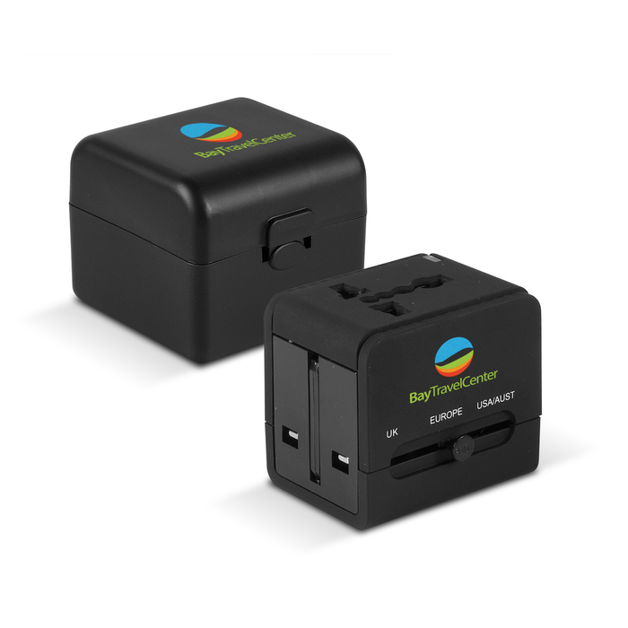 Custom Printed Promotional Travel Adaptor NZ - Custom Gear