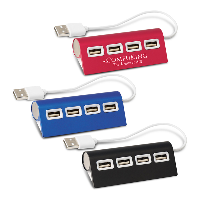 Custom Printed Promotional Wave 4 Port USB Hub NZ - Custom Gear