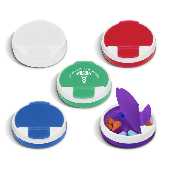 Custom Printed Promotional Round Pill Case NZ - Custom Gear