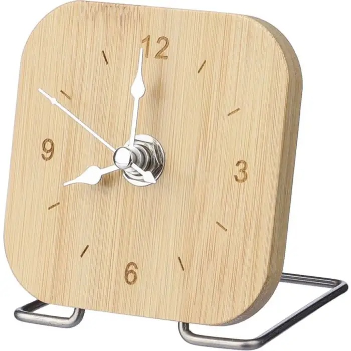 Custom Printed Promotional Bamboo clock Jenny NZ - Custom Gear