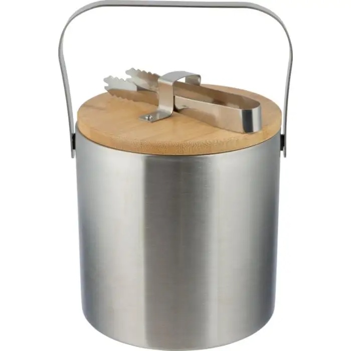 Custom Printed Promotional Double walled stainless steel ice bucket ...