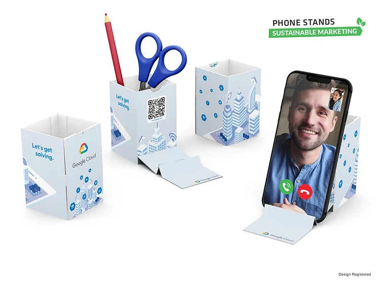 Custom Printed Promotional Duo Paper Pen Pot NZ - Custom Gear