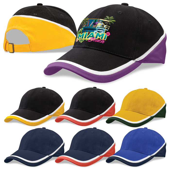 Custom Printed Promotional Sunset 6 Panel Hbc Cap NZ - Custom Gear