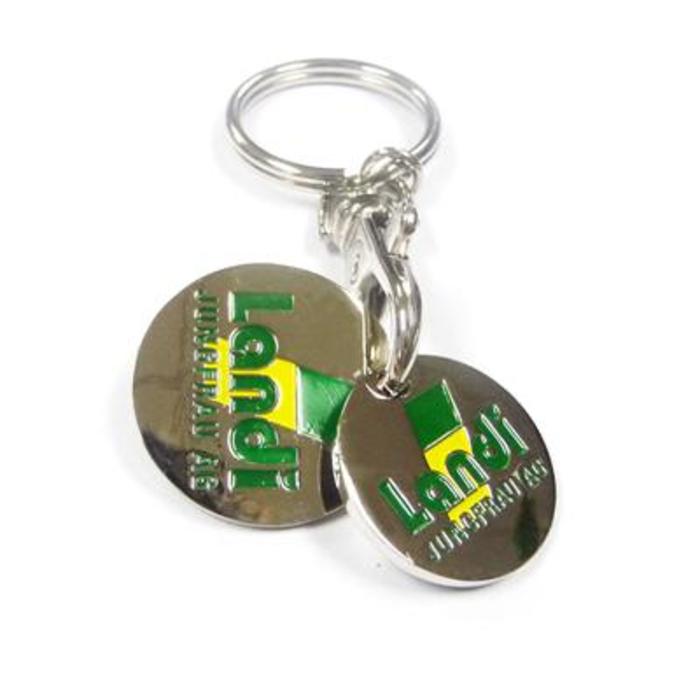 Custom Printed Promotional Trolley Coin Keyrings NZ - Custom Gear