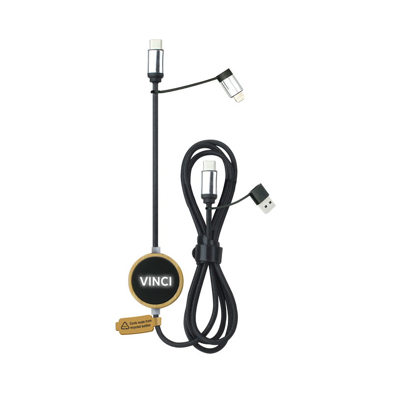 Custom Printed Promotional Vinci LED Data Charge Cable NZ - Custom Gear
