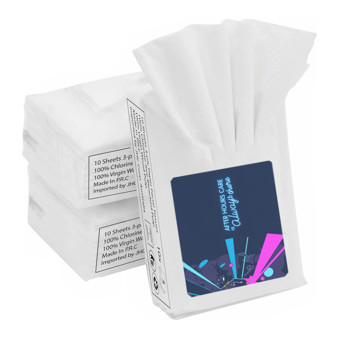 Custom Printed Promotional Micro Pocket Pack Tissues NZ - Custom Gear