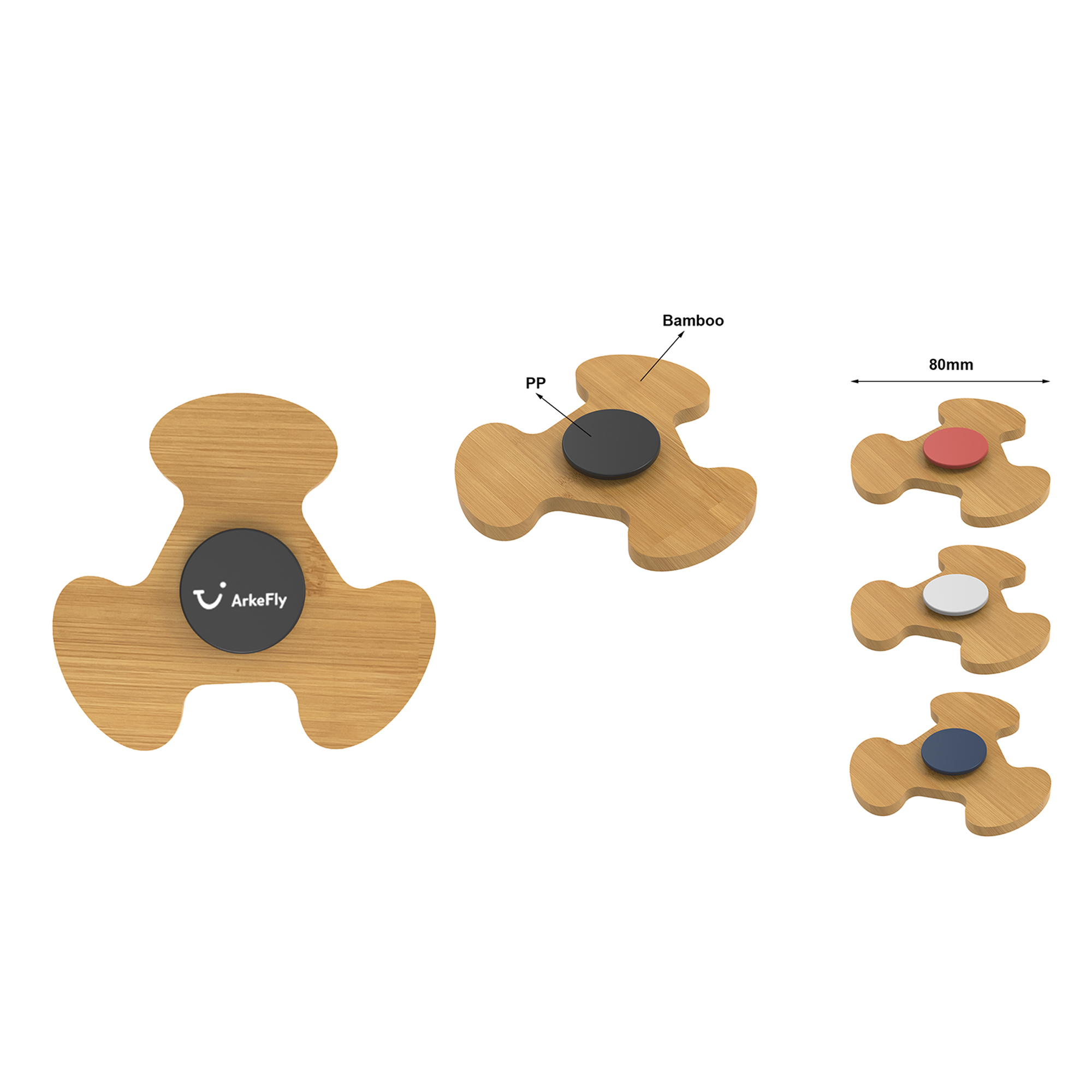 Custom Printed Promotional Bamboo Fidget NZ - Custom Gear