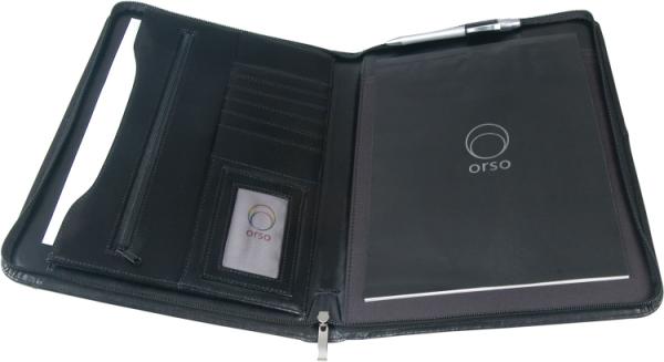 Custom Printed Promotional Leather Zip Round Compendium NZ - Custom Gear