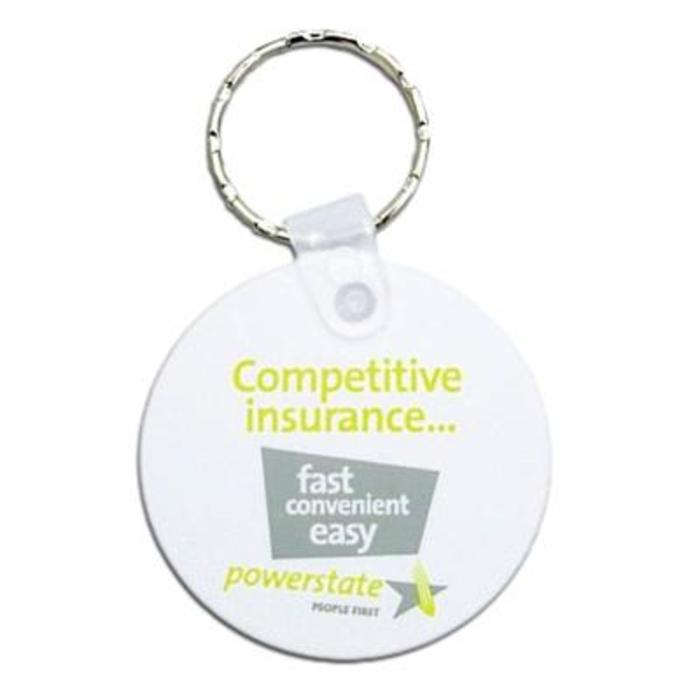 Custom Printed Promotional Round Durasoft Keyring NZ - Custom Gear