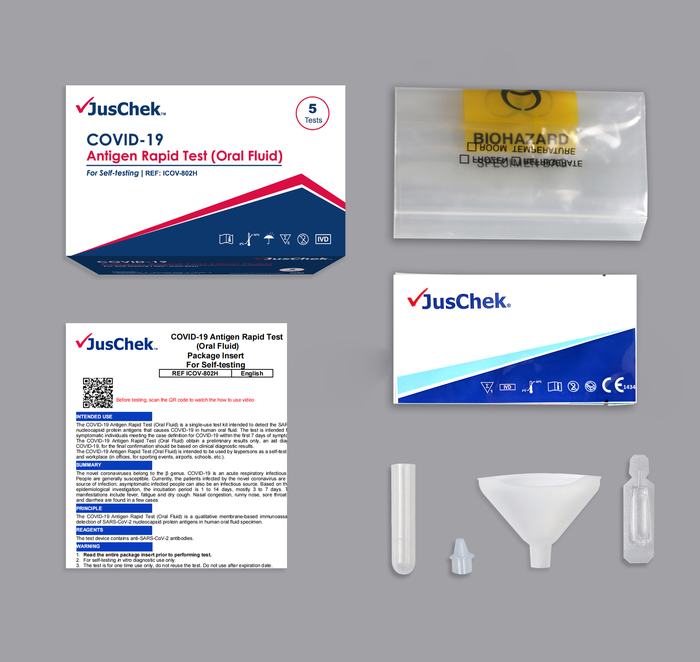 Custom Printed Promotional JusChek Antigen Rapid Test(Oral Fluid) 5 ...