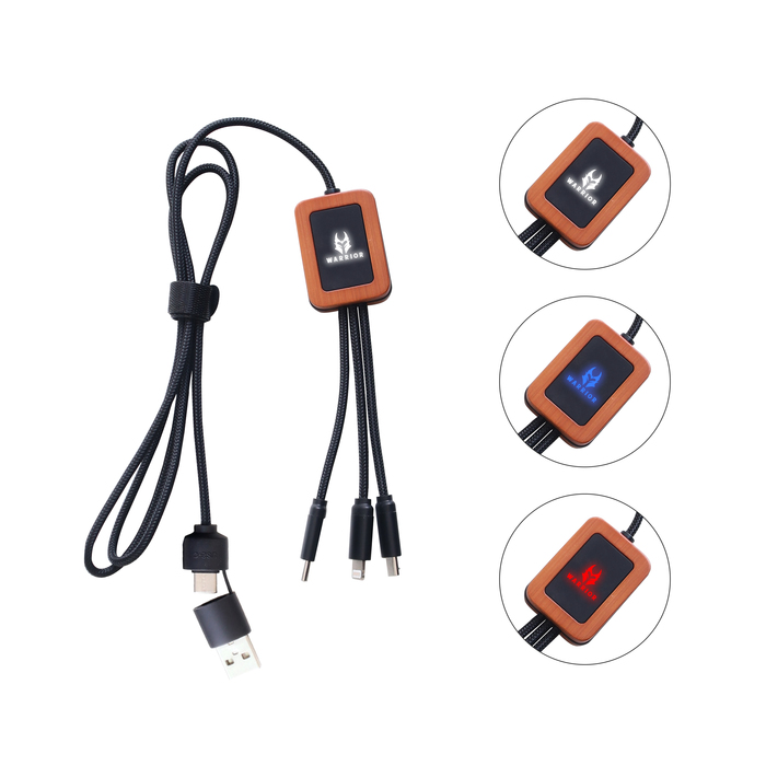 Custom Printed Promotional Long Light Up Charging Cable - Square Shape ...