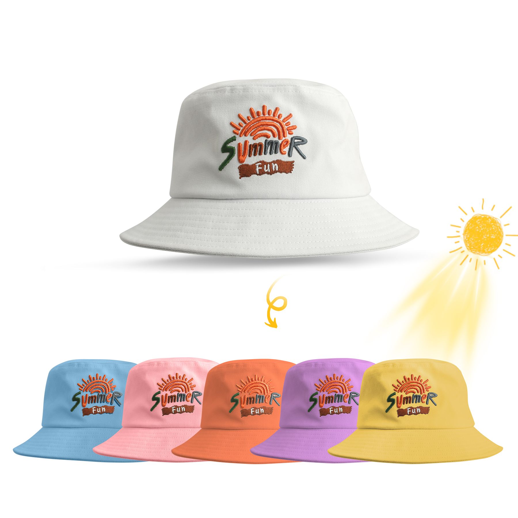 Custom Printed Promotional Colour Changing Bucket Hat NZ - Custom Gear