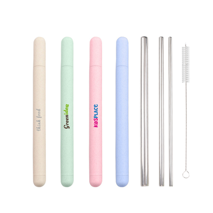 Custom Printed Promotional ECO Straw Set NZ - Custom Gear