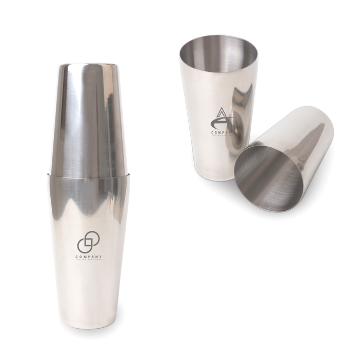 Custom Printed Promotional Stainless Steel Boston Cocktail Shaker(550ml ...