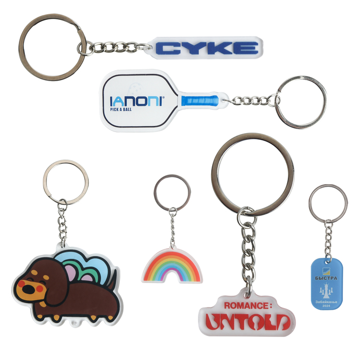 Custom Printed Promotional Custom Shape Acrylic Keyring NZ - Custom Gear