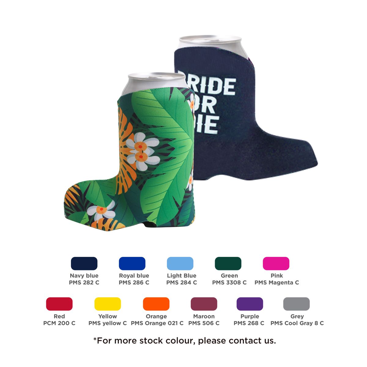 Custom Printed Promotional Boot Shape Stubby Holder NZ - Custom Gear