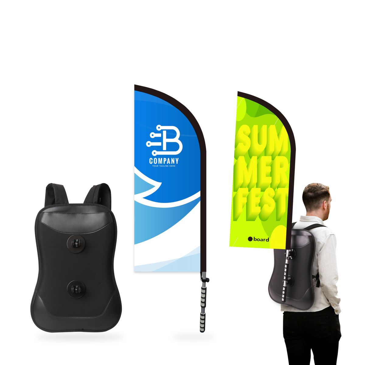 Custom Printed Promotional Feather Backpack Flag NZ - Custom Gear