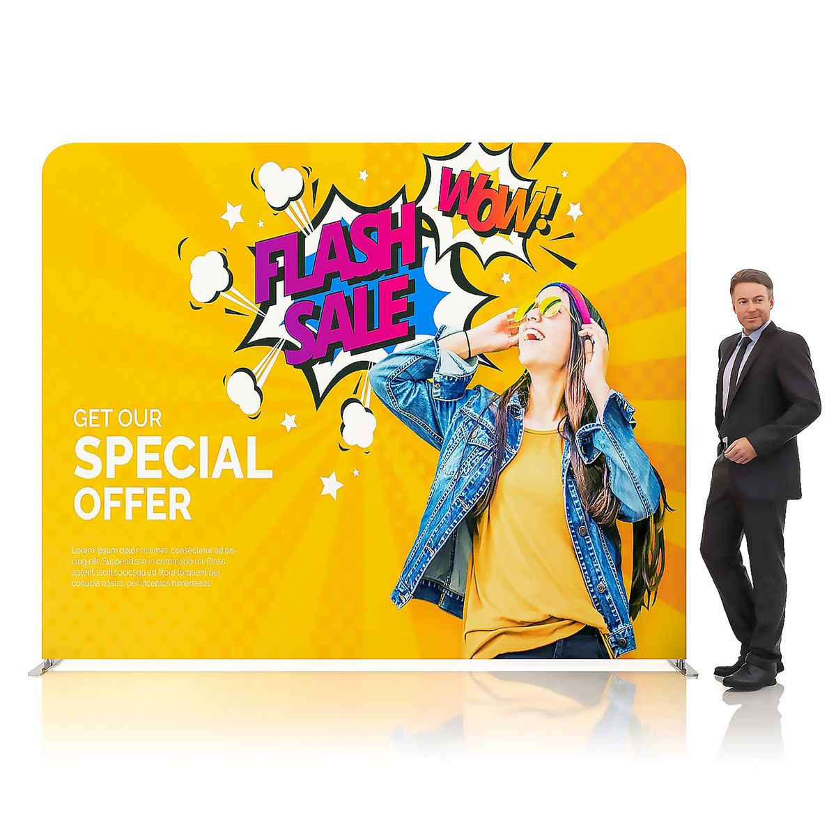 Custom Printed Promotional 3m Straight Tension Fabric Display Wall NZ ...
