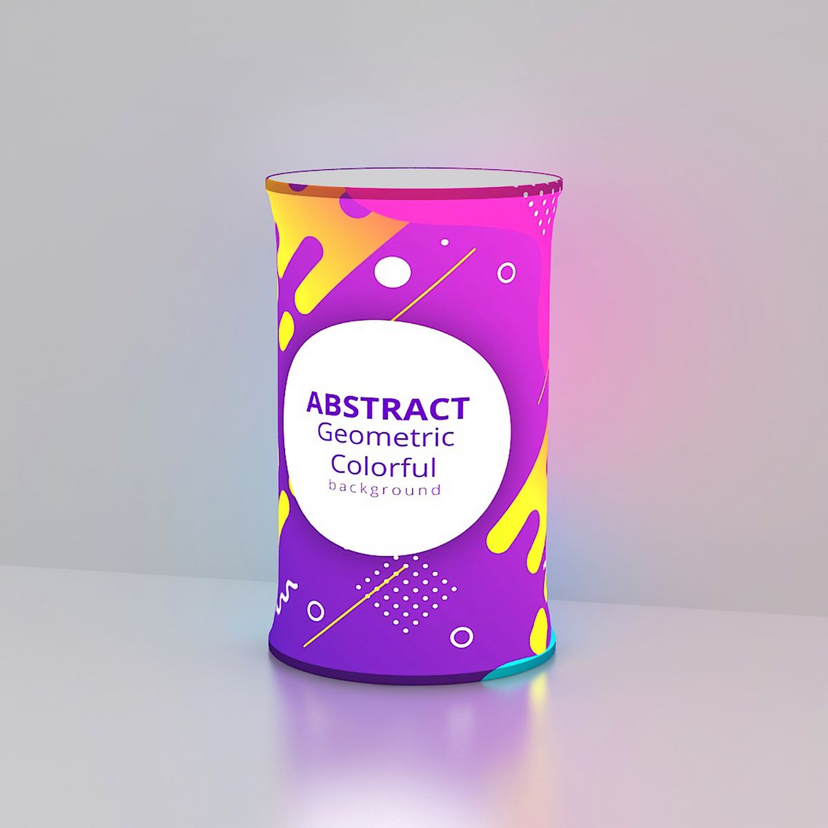 Custom Printed Promotional Backlit LED Spring Up Display - Round NZ ...