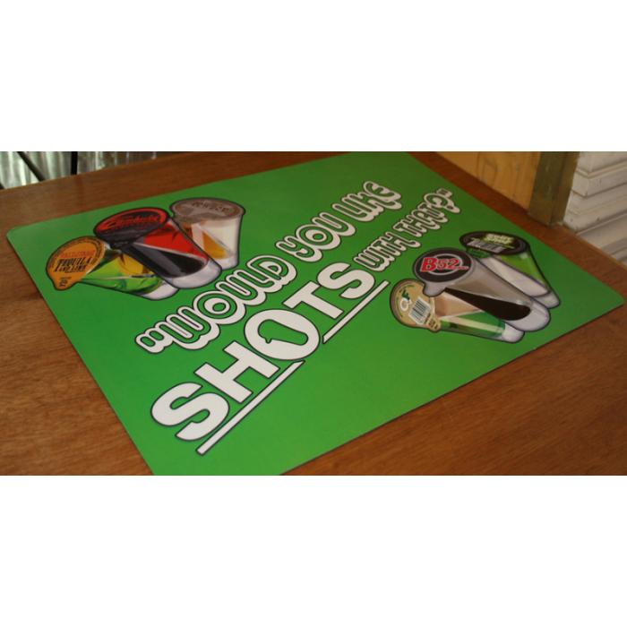 Custom Printed Promotional Counter Ad Mat - 1mm NZ - Custom Gear