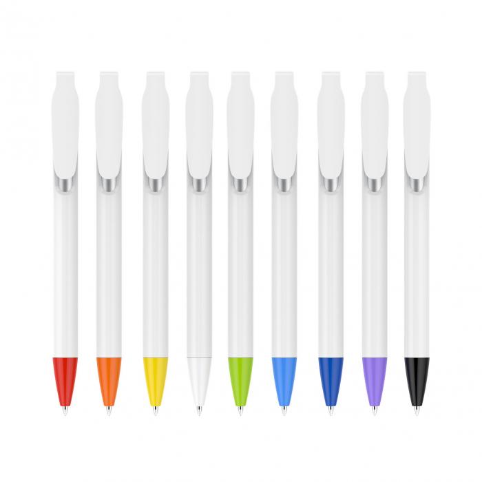 Custom Printed Promotional Fan Pen - Creamy White Barrel NZ - Custom Gear